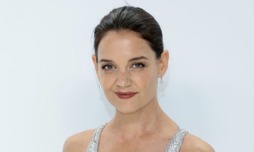 Katie Holmes Grabs The Spotlight In Risqué See Through Diamond Covered