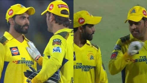 MS Dhoni, Ravindra Jadeja Engage In Heated Chat After CSK's Big Win Over DC To Seal Playoff ...