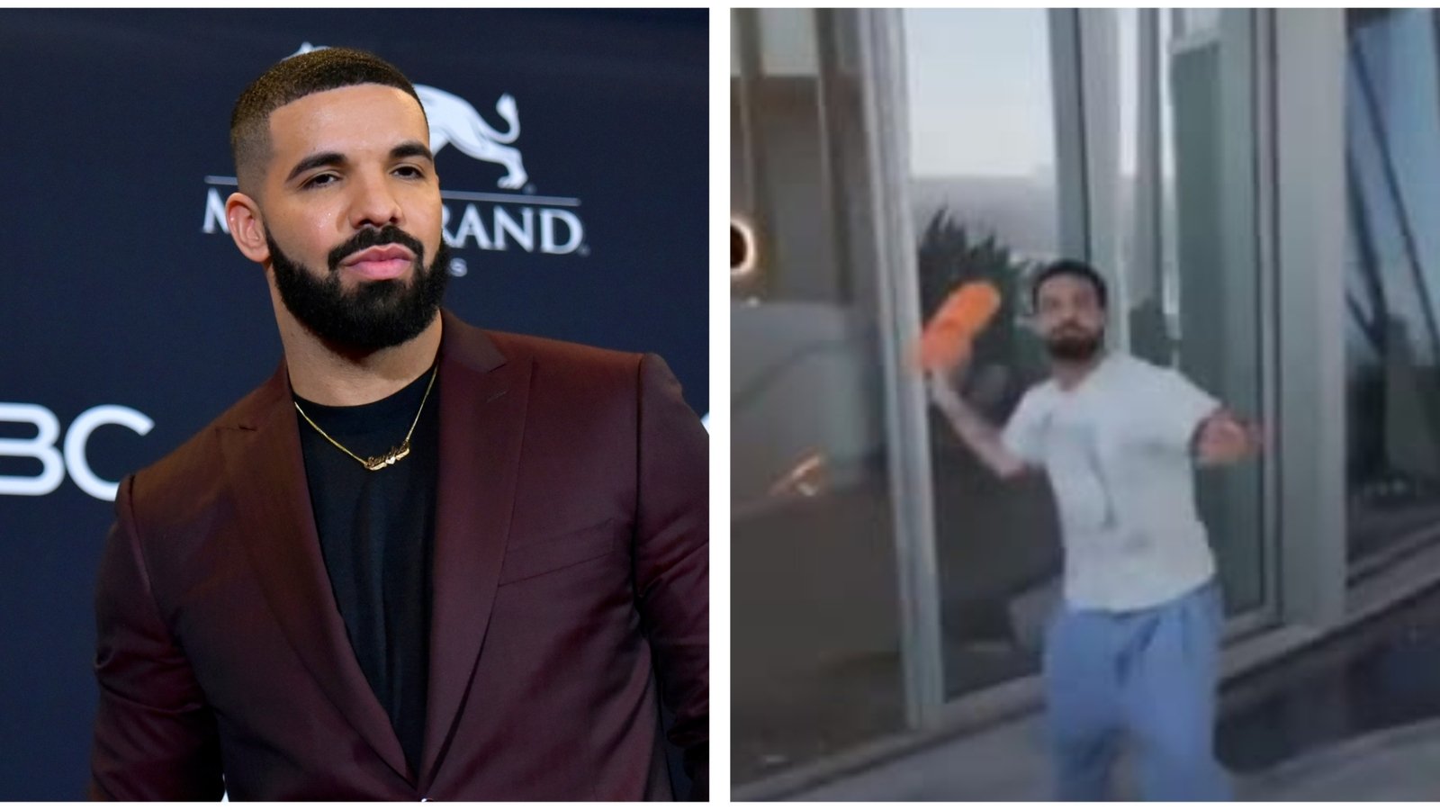 Viral video shows Drake throwing slipper at drone that caught him using ...