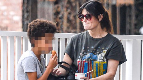 Idina Menzel 52 Sparkles In Cutout Jumpsuit In Rare Photo With Son