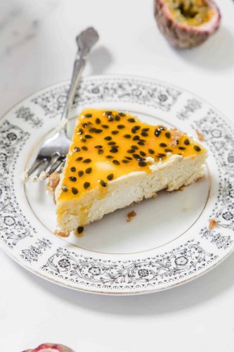Looking for a fresh, tangy dessert? Try this Passionfruit Cheesecake! A ...