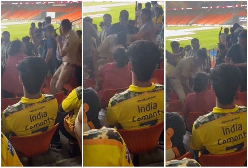 VIRAL Video of Female Fan SLAPPING Cop at Narendra Modi Stadium During ...