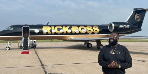 Rick Ross shows off his new private jet, which has his name embossed in ...