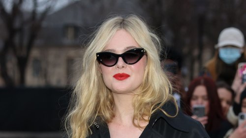 Elle Fanning Wore a Trench Coat With Nothing Underneath and This Ultra ...