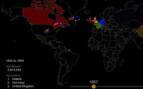 Hypnotizing animated map shows immigration to the US over 200 years ...