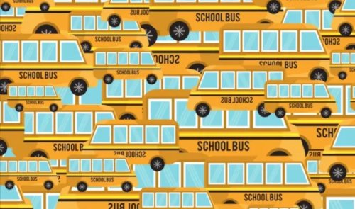 Optical illusion: Can you find the pencil among the yellow school buses ...