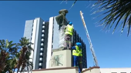 Namibia pulls down German colonial statue after protests – who was Curt ...