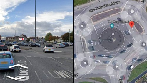 Google Maps images of UK's '7-circle' magic roundabout show drivers in ...