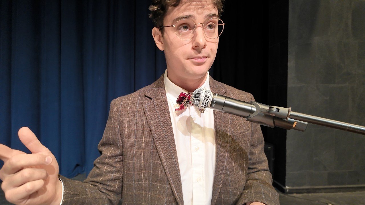 Nerdy Professor Gives a Talk to High School Students in Their Native ...