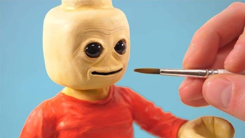 A Realistic LEGO Man Carved Out of Clay | Flipboard