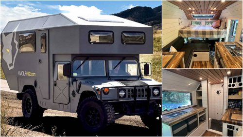 A classic Hummer H1 is converted into a beastly go-anywhere camper with ...