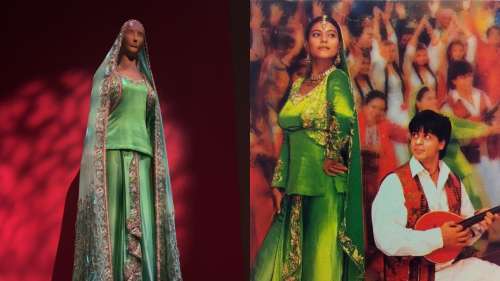Kajol's Iconic Green DDLJ Lehenga And Other Bollywood Outfits At NMACC ...