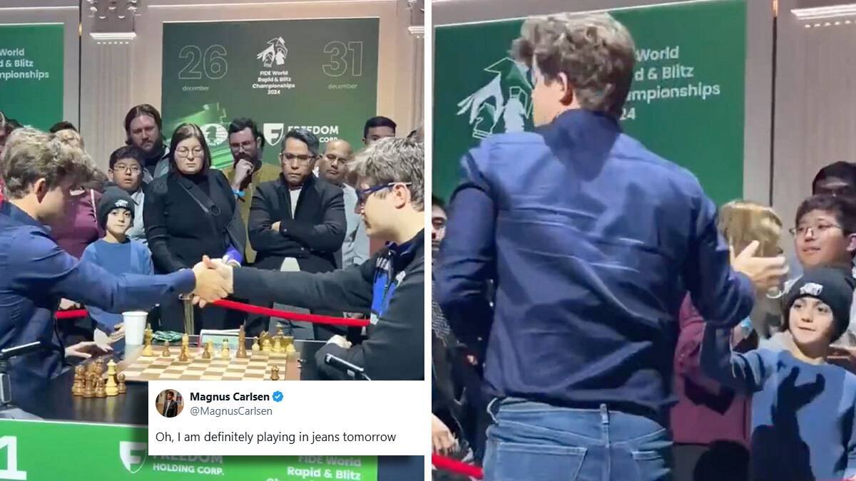 Magnus Carlsen Rejoins Chess Championship After ‘$200 Jeans Fine’; Dubs ...