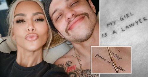 Pete Davidson ‘removes tattoos dedicated to Kim Kardashian and her ...