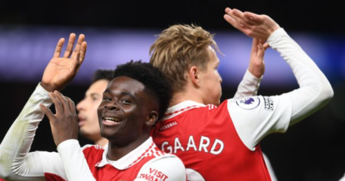Martin Odegaard explains new basketball goal celebration with Arsenal teammate Bukayo Saka ...