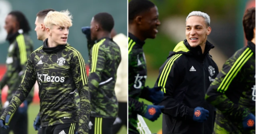 Antony trolls Alejandro Garnacho over his new blonde haircut in Man Utd ...