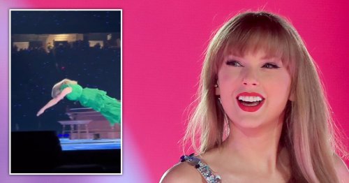 Taylor Swifts wows fans with ‘wild’ diving stunt transition during Eras ...