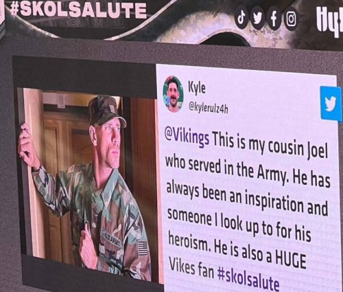 Vikings display porn star on jumbotron during salute to service | Flipboard
