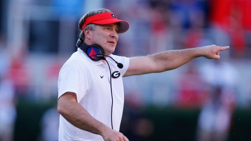 College football world erupts after Kirby Smart shoves Mississippi ...