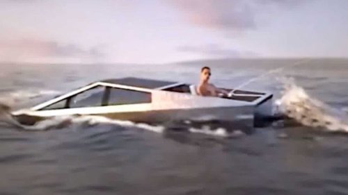 Watch Tesla Cybertruck Ride The Waves In Slick New Fishing Video ...