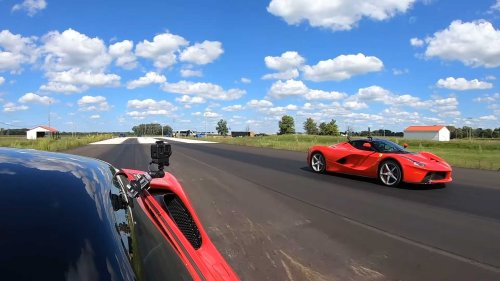 Ferrari SF90 Drag Races LaFerrari, Bugatti Chiron In Hypercar Battle ...