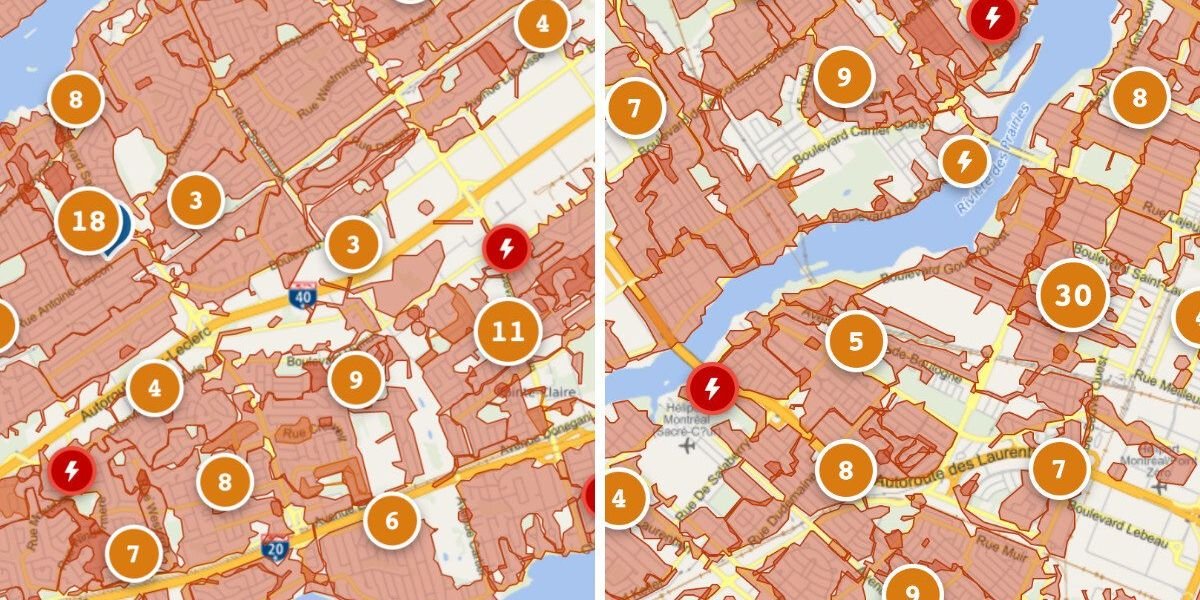 Hydro-Québec's Power Outage Map Shows The Staggering Scale Of The ...
