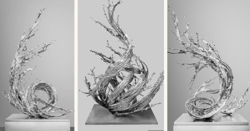 Stunning Metal Sculptures Recreate the Fluid Forms of Splashing Water ...