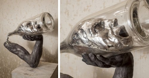 Powerful Bronze and Glass Sculptures Visualize the Consuming Struggles ...