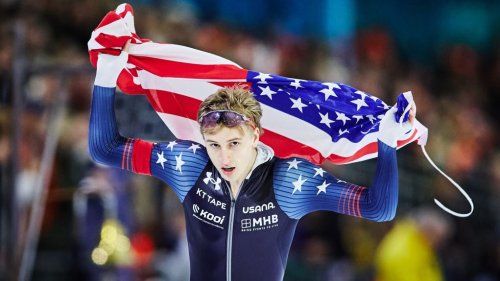 American Jordan Stolz becomes youngest world champion in speed skating ...