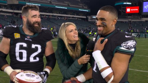 Jalen Hurts tells Jason and Travis Kelce that he thought Pittsburgh ...