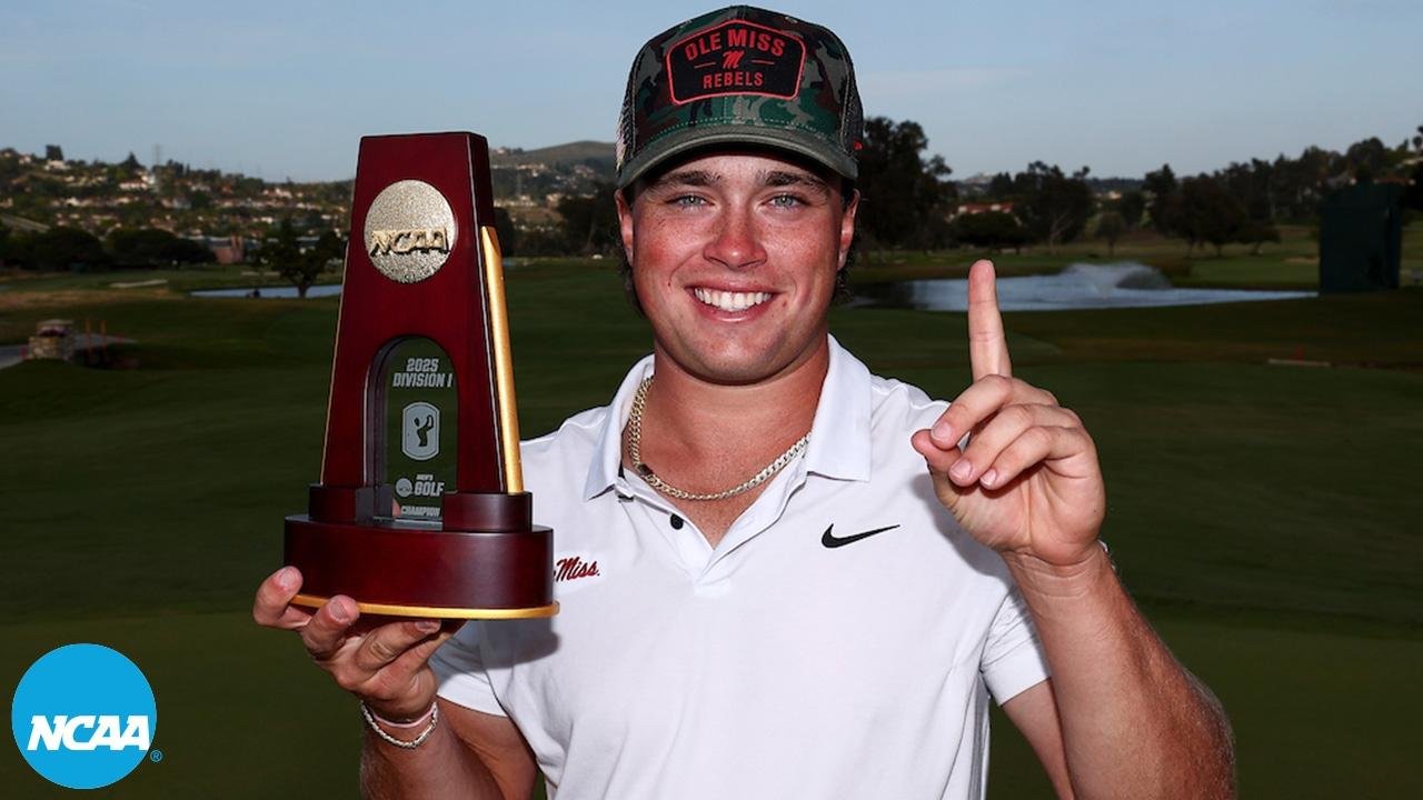 Ole Miss' Michael La Sasso wins 2025 NCAA men's golf individual title ...