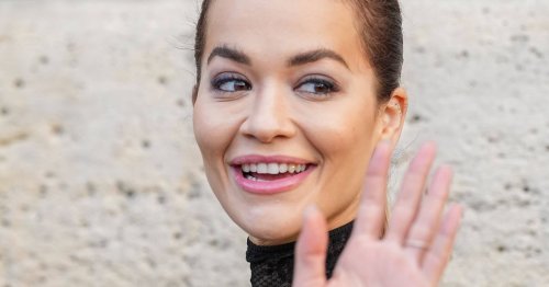 Rita Ora Turns Heads As She Poses In Completely See Through Lace Dress