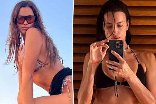 Irina Shayk Celebrates ‘thirst Day In Strappy Black Bikini Flipboard