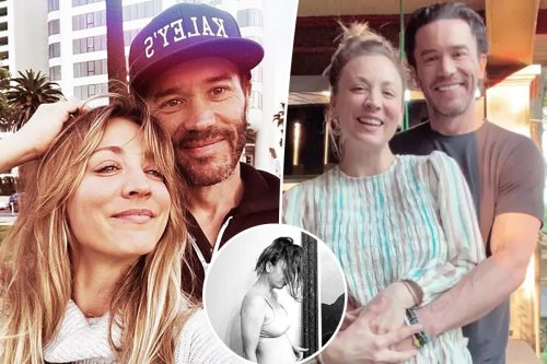 Pregnant Kaley Cuoco gives bump update, calls herself and Tom Pelphrey ...