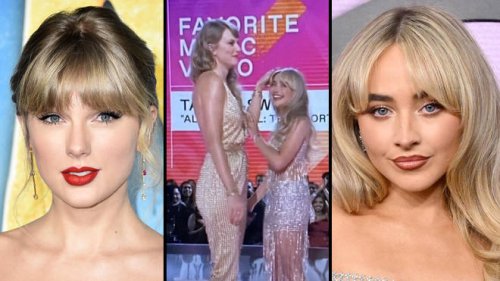 Taylor Swift and Sabrina Carpenter's height difference sends fans into ... Taylor Swift and Sabrina Carpenter's height difference sends fans into ...