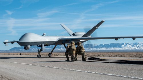Watch a giant military drone land on a Wyoming highway | Flipboard