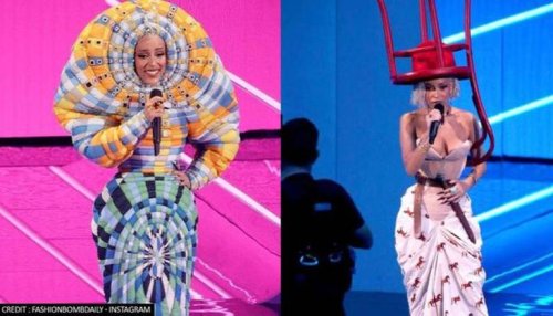 Doja Cat Turns Heads With Chair Hat, Worm Outfit At MTV VMAs; Netizens ...