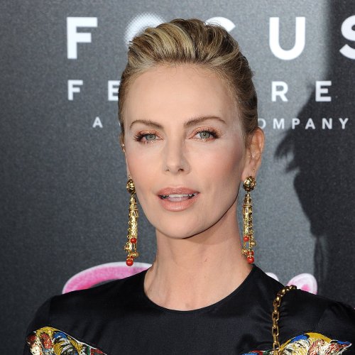 Charlize Theron Is Striking In A Daring Royal Blue Alexander McQueen ...