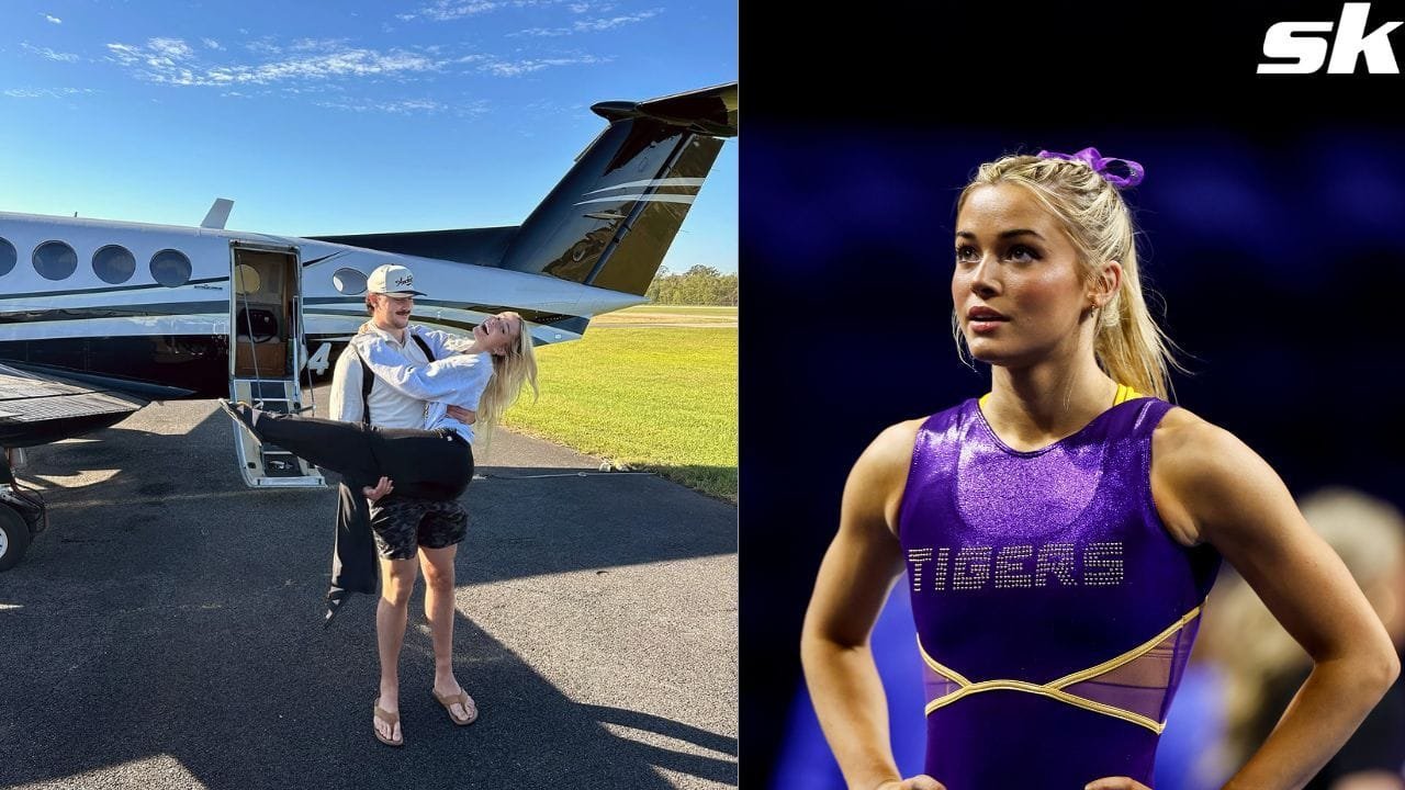 Paul Skenes' girlfriend Olivia Dunne shows off full leg split during ...