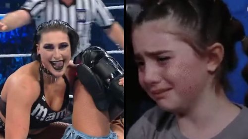 Photo: What happened with the crying girl after Rhea Ripley's win on ...