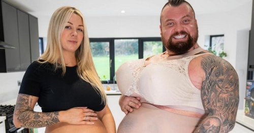 Eddie Halls Huge Grin As He Wears Giant Bra And Fake Boobs In Wife