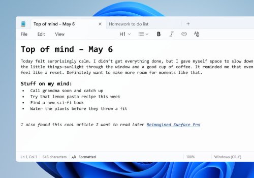 Notepad gets bold, italics, and Markdown support in latest update ...