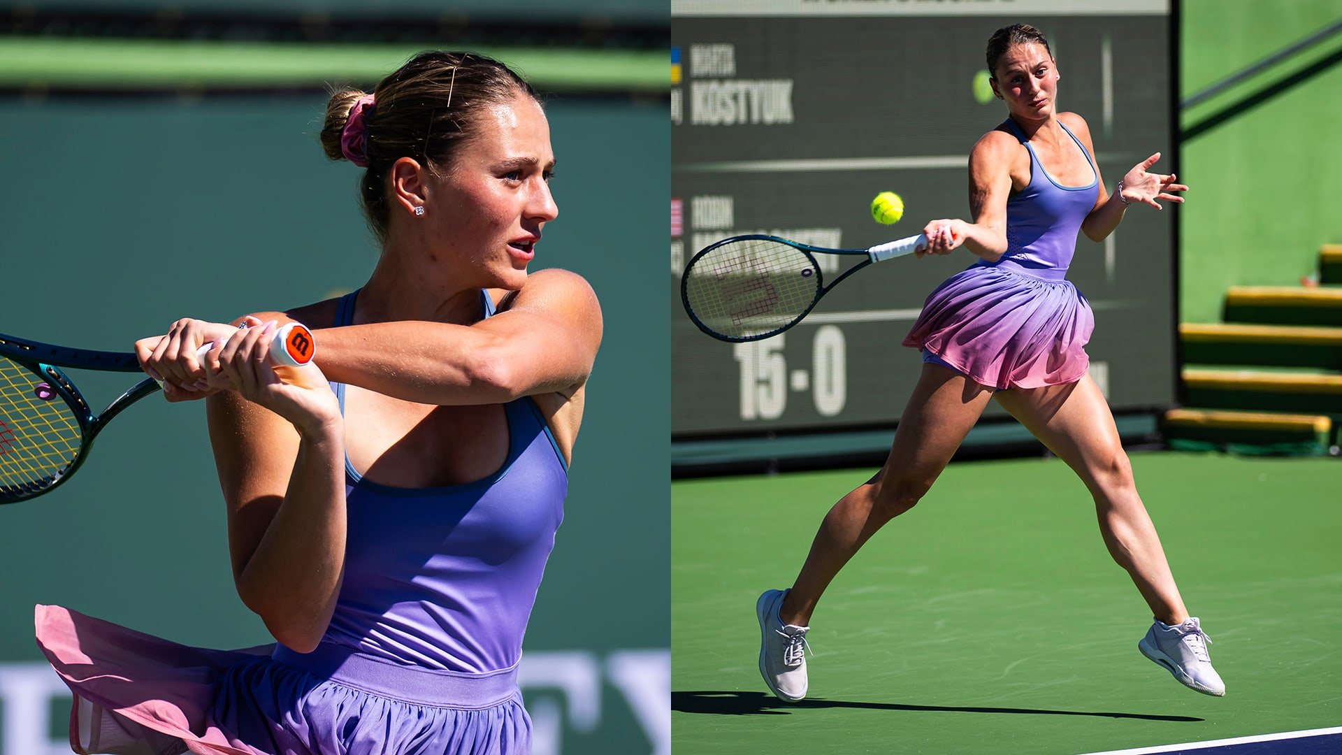 Outfit Of The Day Marta Kostyuks Dreamy Ombre Dress Fit For Tennis