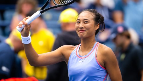Watch Zheng Qinwen Hits Roger Federer Style Tweener Winner Against