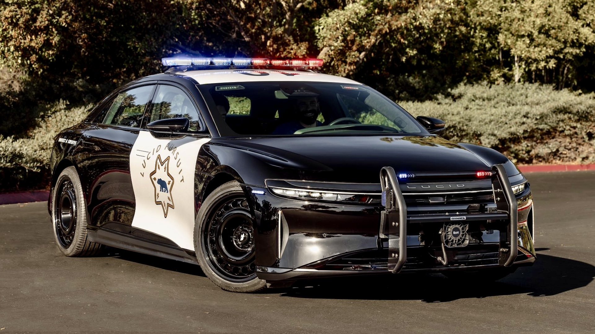 The Lucid Air Cop Car Rides on Steelies and That’s the Best Part of It ...