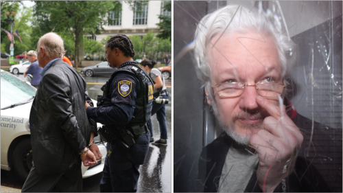 Ben & Jerry's co-founder arrested following Julian Assange protest ...