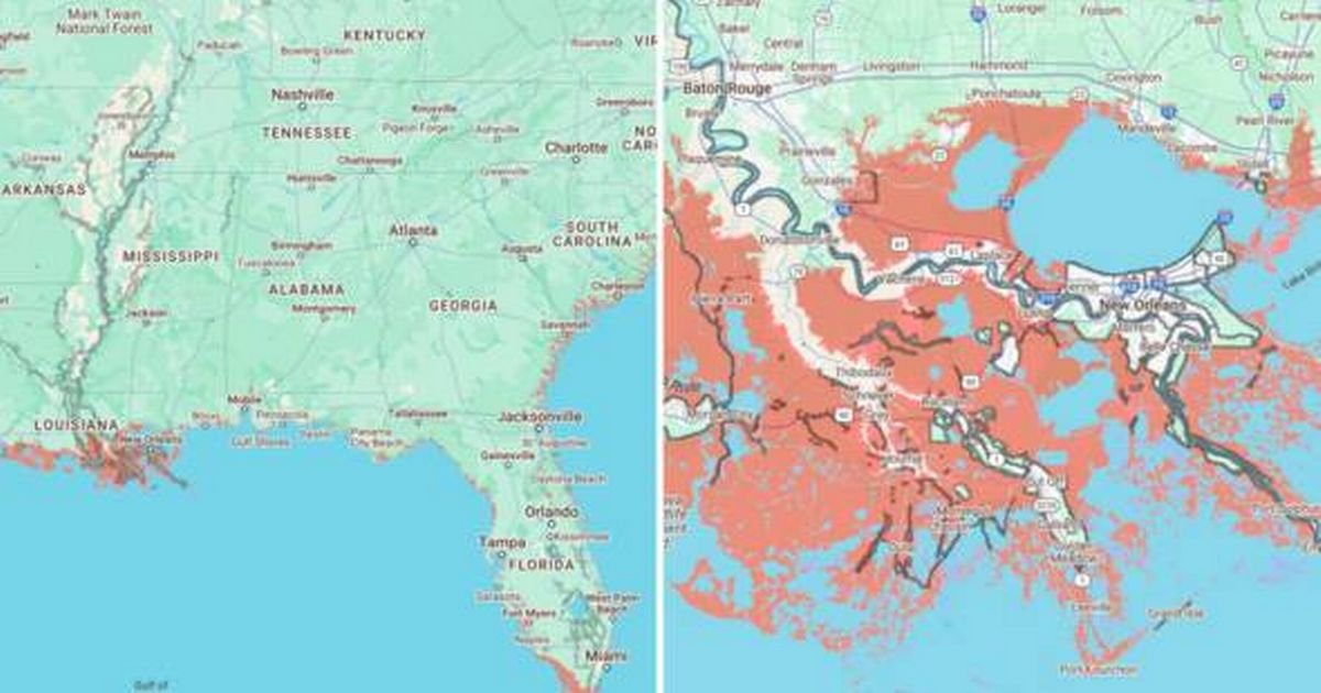 Chilling doomsday map shows major US cities that will vanish underwater ...