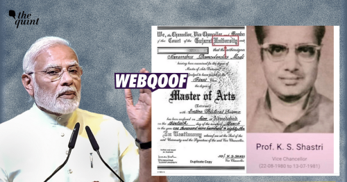 Fact-Check: No, the VC Who Signed PM Modi's Certificate Didnt Die in ...