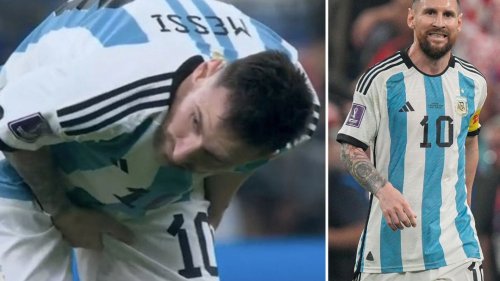Lionel Messi caught scratching balls live on TV during Argentina vs ...