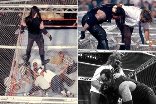 Revisit the scariest moment in WWE history as Undertaker threw Mankind ...